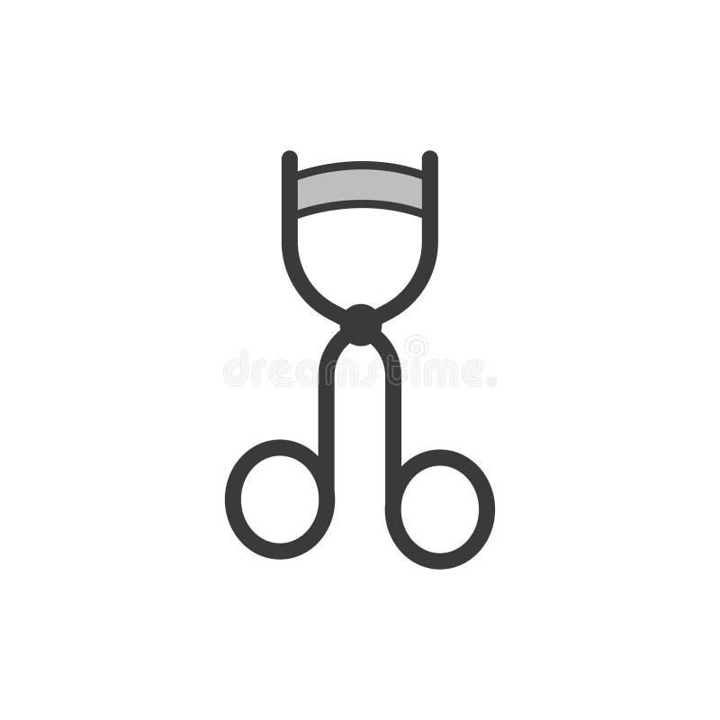 Eyelash curler icon stock vector. Illustration of metal - 366163383