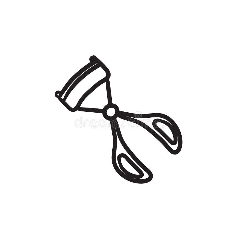Eyelash curler vector icon stock vector. Illustration of makeup - 126695336