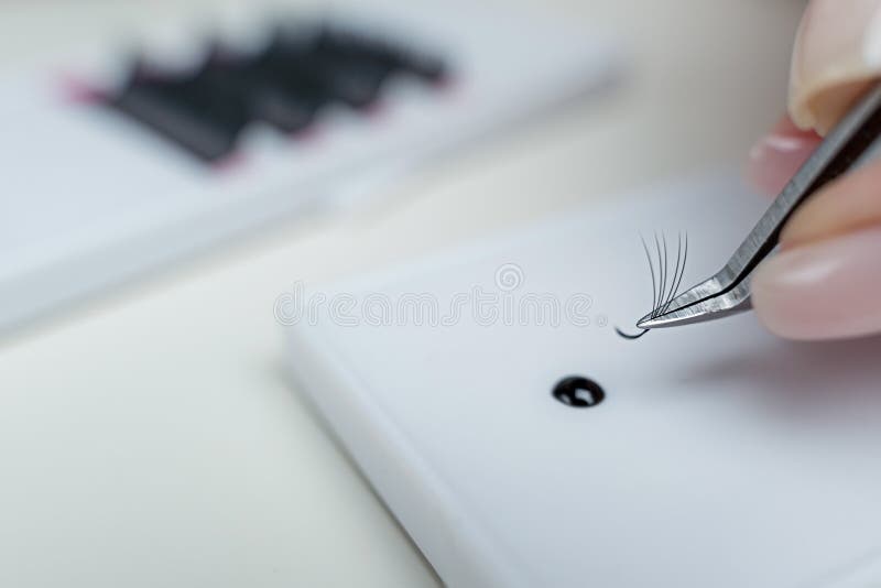 Eyelash Extension Tools on White Background. Accessories for Eyelash ...