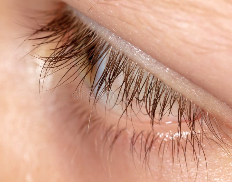 Eyelashes in Front of the Boy, Macro Stock Image - Image of tear ...
