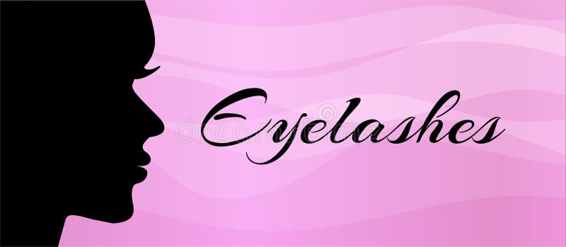 Eyelashes Modern Pink Black Background Illustration Stock Vector ...