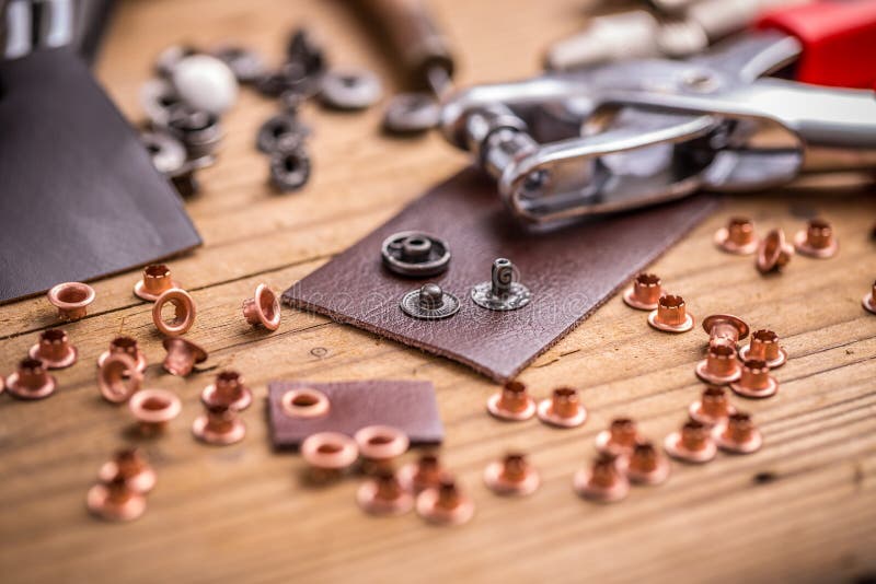 Eyelet Punch and Rivets for Paper Stock Photo - Image of fastenings ...