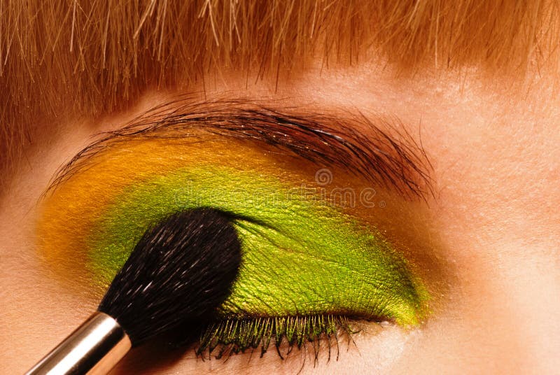 Eyelid being painted stock image. Image of good, exciting - 20660939