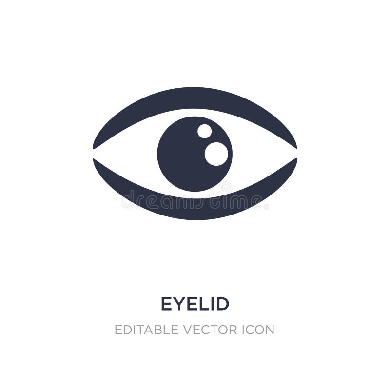 Eyelid Icon. Thin Linear Eyelid Outline Icon Isolated on White ...