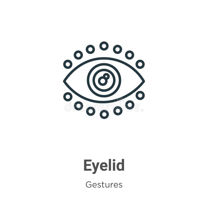 Eyelid Outline Vector Icon. Thin Line Black Eyelid Icon, Flat Vector ...