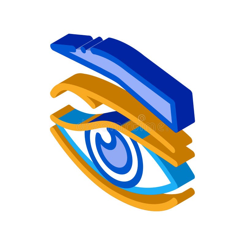 Eyelid Problem Isometric Icon Vector Illustration Stock Vector ...