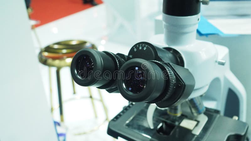 Close-up of Microscopes at Laboratory Stock Image - Image of ...
