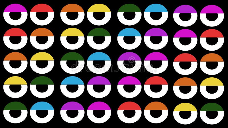 A Pattern of Eyes Looking Straight To the Front Stock Vector ...