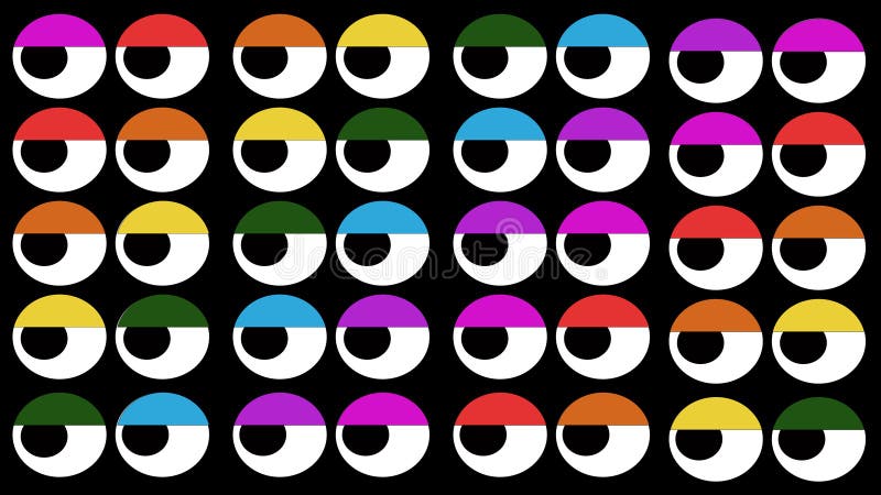 A Pattern of Eyes Glancing To the Left Side Stock Vector - Illustration ...