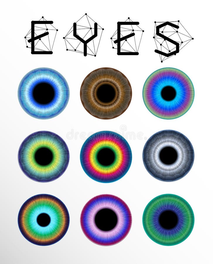 Eyes Collection, Human Pupil Stock Vector - Illustration of creative ...