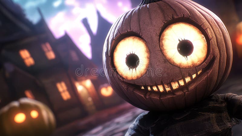 Eyes Gleaming, Face Expressing Eerie Unease Stock Image - Image of head ...