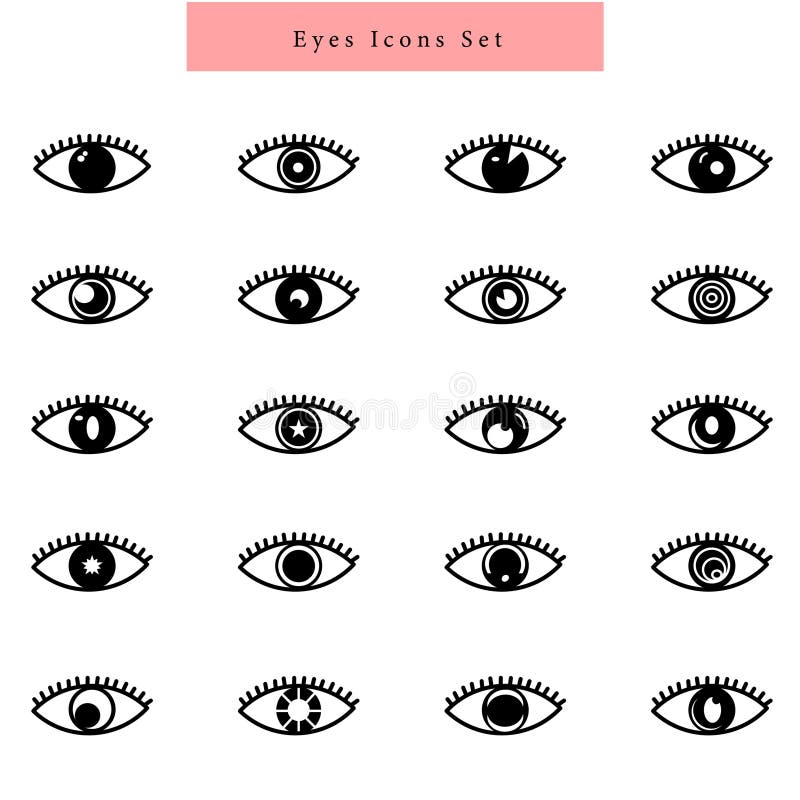 Eyes icons set stock vector. Illustration of logo, shape - 349981407