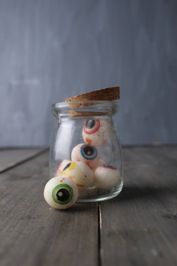 Eyes in a Jar. Funny and Scary Candies in the Form of Eyes Stock Photo ...