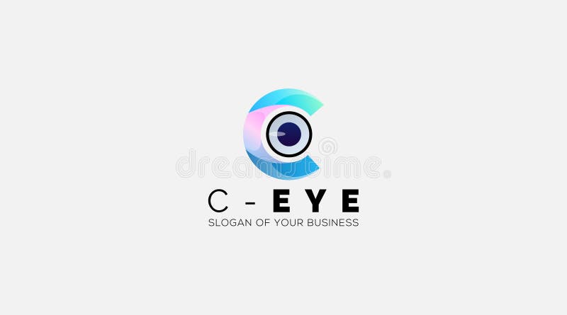 Eyes on Letter C Logo Design Stock Vector - Illustration of medical ...