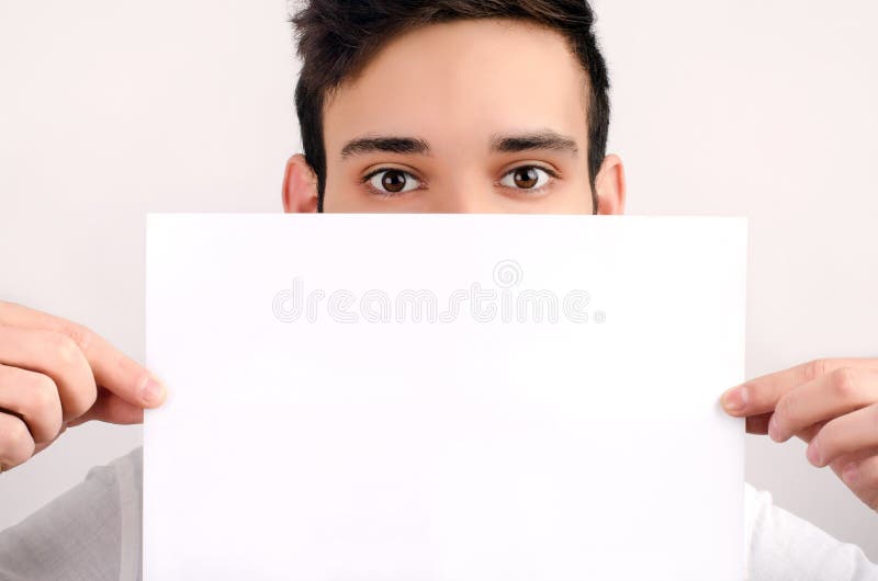 Man Looking Over the Shoulder from Profile. Stock Image - Image of ...