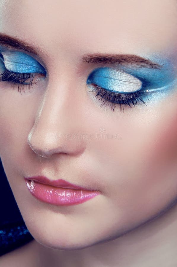 Eyeshadow Make Up. Beauty Face Stock Image - Image of female, beautiful ...
