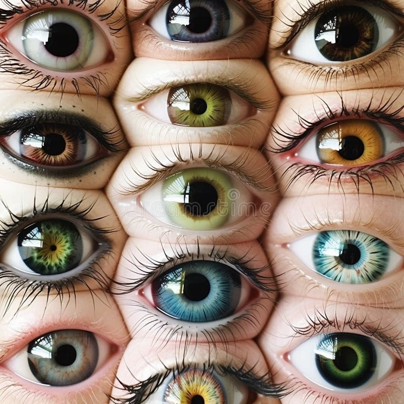Eyes are many background stock illustration. Illustration of human ...