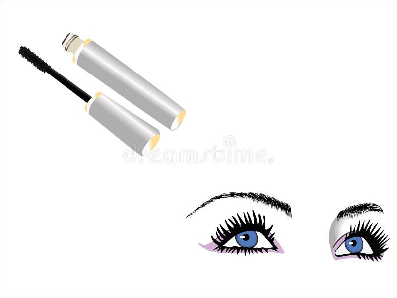 Eyes and mascara stock vector. Illustration of cosmetics - 11531722
