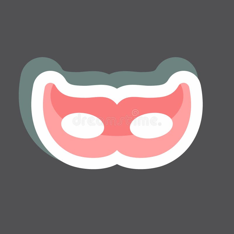 Eyes Mask Sticker in Trendy Isolated on Black Background Stock ...