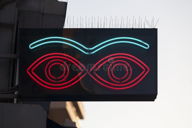 Eyes - Neon light stock photo. Image of neon, optician - 286009030