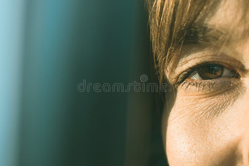 Eyes of a normal girl stock photo. Image of beauty, lady - 114851908
