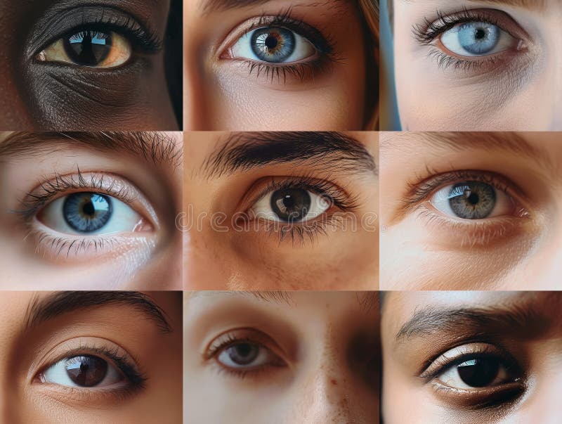 The Eyes of People of Different Ages and Races Stock Photo - Image of ...