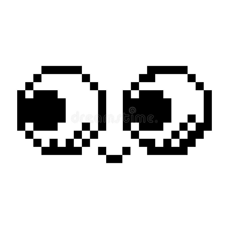 Eyes pixel art stock vector. Illustration of unique - 231297081