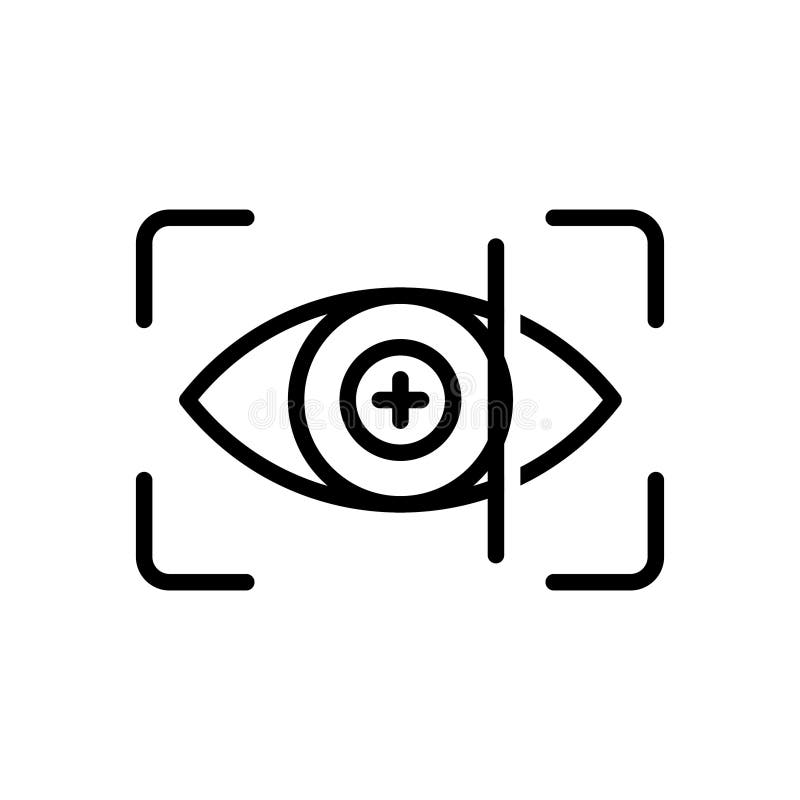 Eyes Scanning Outline Icon, Vector and Illustration Stock Vector ...