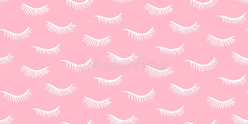 Eyes Seamless Pattern Beauty Eyelashes Background Stock Vector ...