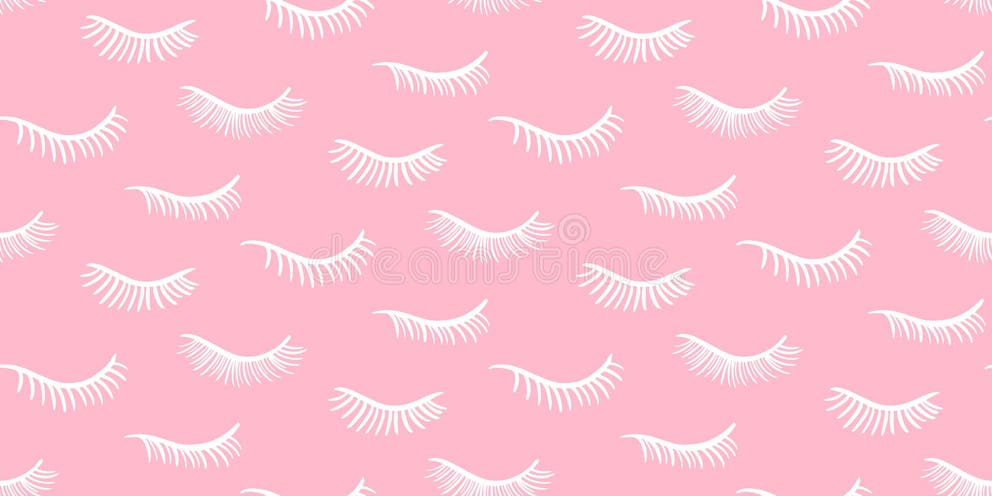 Eyes Seamless Pattern Beauty Eyelashes Background Stock Vector ...