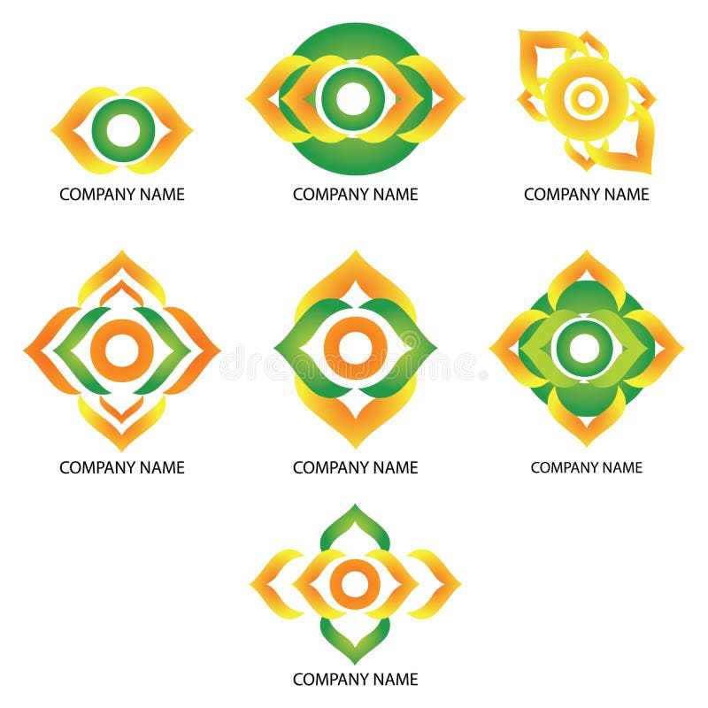 Company Logos With Abstract Conceptual Shapes Stock Vector ...