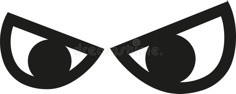 Angry cartoon eyes stock vector. Illustration of cute - 107146636
