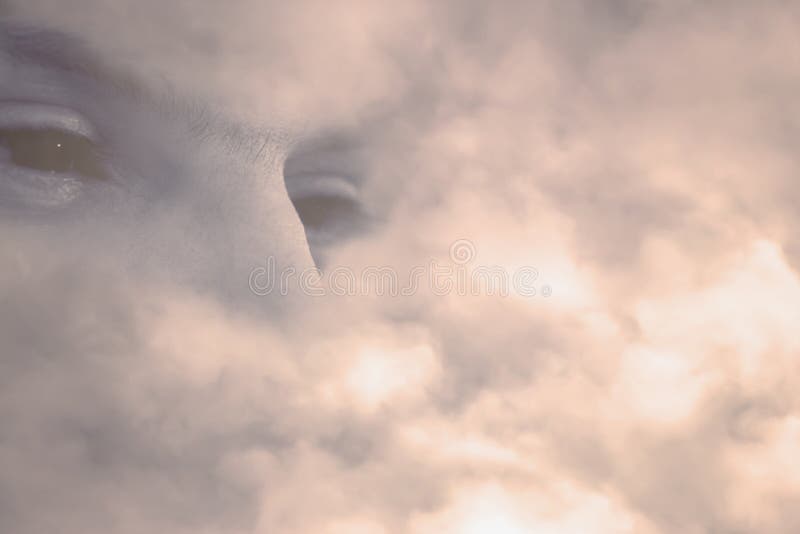 Eyes in the Sky. White Clouds Stock Image - Image of eyes, double ...