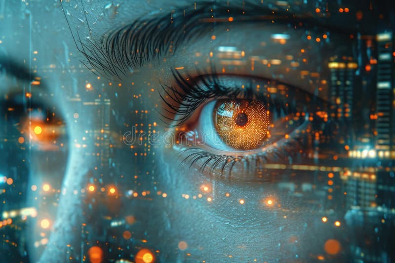 Eyes of Technology and Futuristic Digital Cyber Security Concept ...