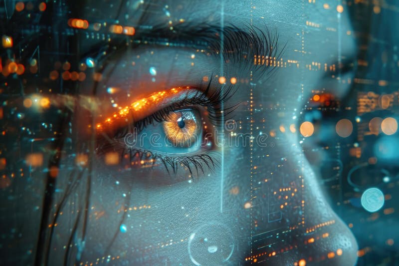 Eyes of Technology and Futuristic Digital Cyber Security Concept ...