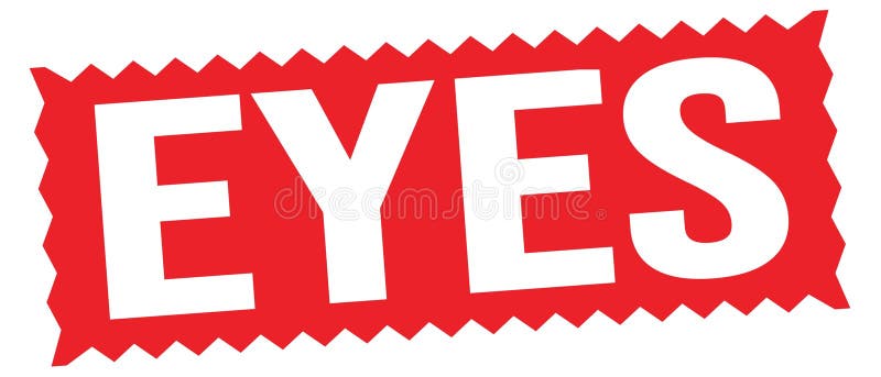 EYES Text Written on Red Stamp Sign Stock Illustration - Illustration ...