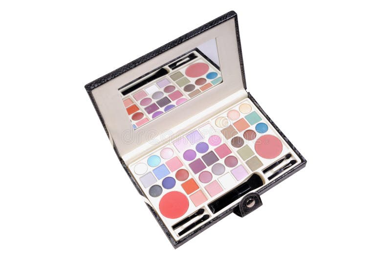 Make up box set stock image. Image of professional, palette - 16516827