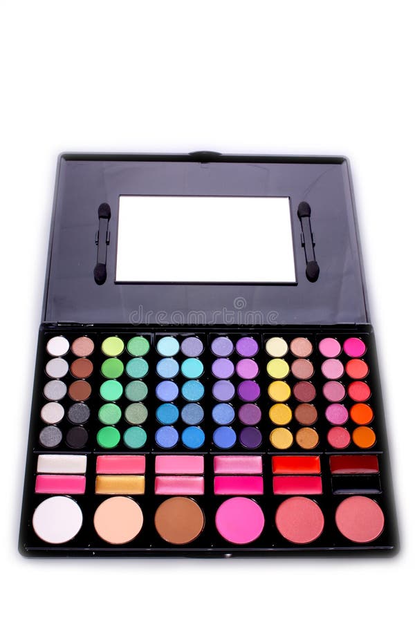Eyeshadow, a Makeup Multi Colored Palette Stock Image - Image of powder ...