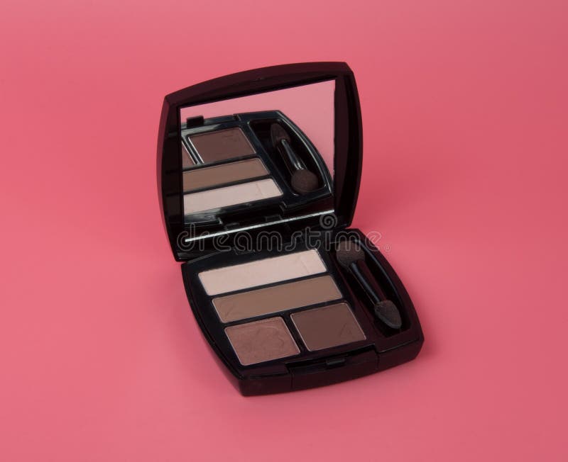 Eyeshadow Matte Color Palette on Pink Stock Image - Image of color ...