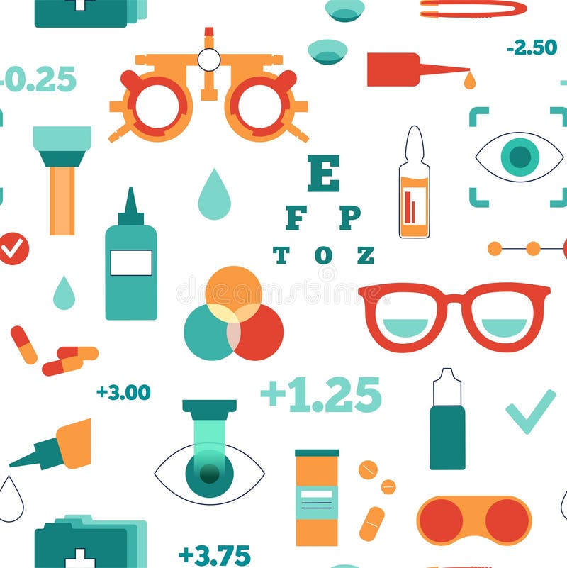 Eyesight Examination Pattern Stock Vector - Illustration of contact ...