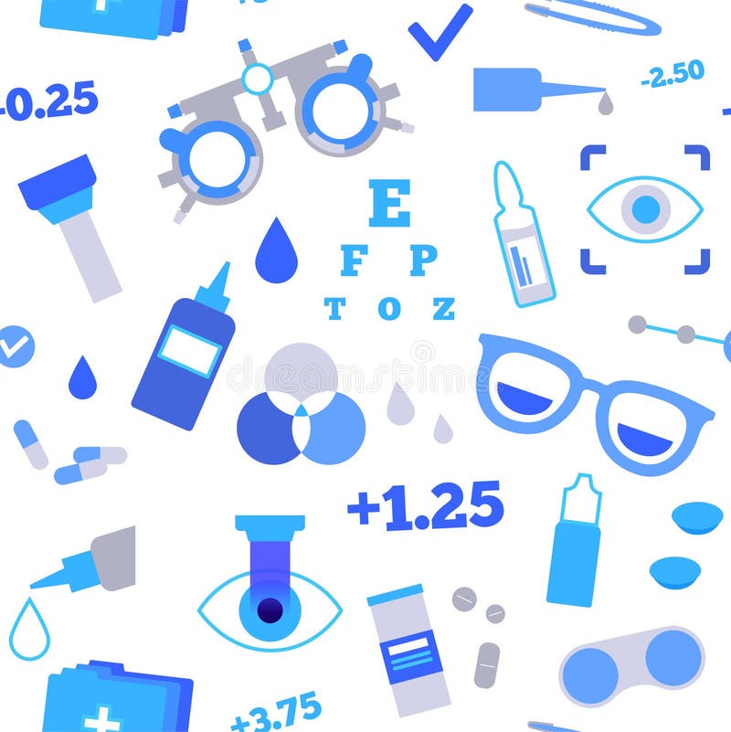 Eyesight Examination Pattern Stock Vector - Illustration of optometrist ...