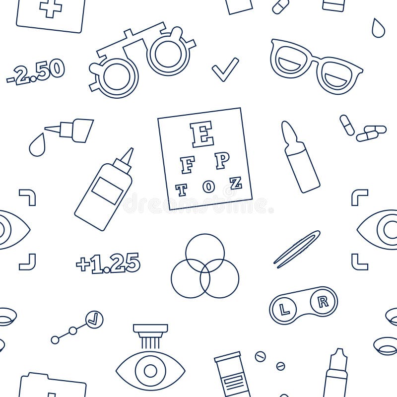 Eyesight Examination Pattern Stock Illustration - Illustration of ...