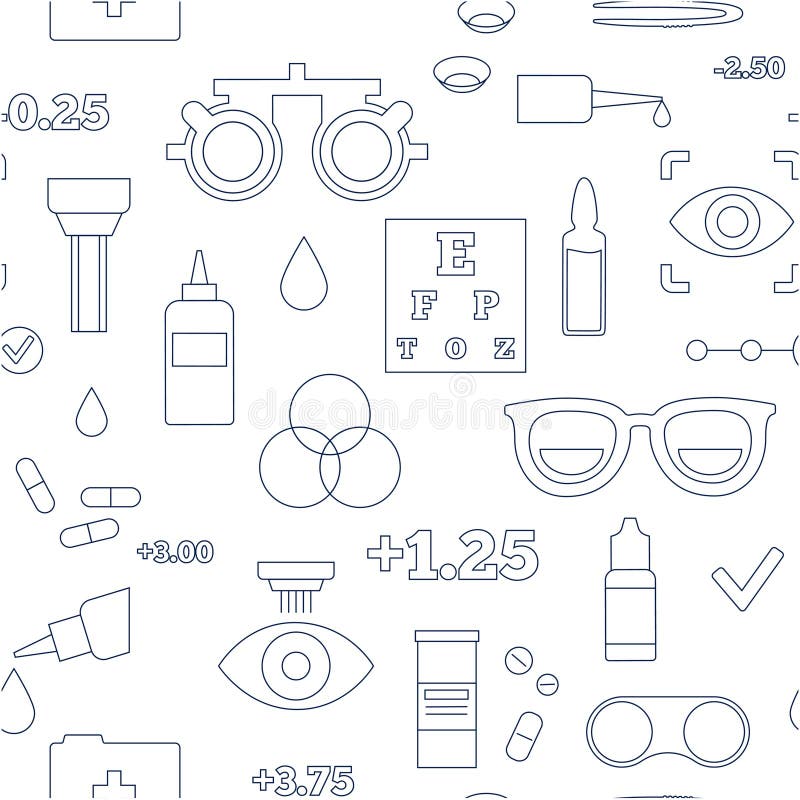 Eyesight Examination Pattern Stock Vector - Illustration of frame ...