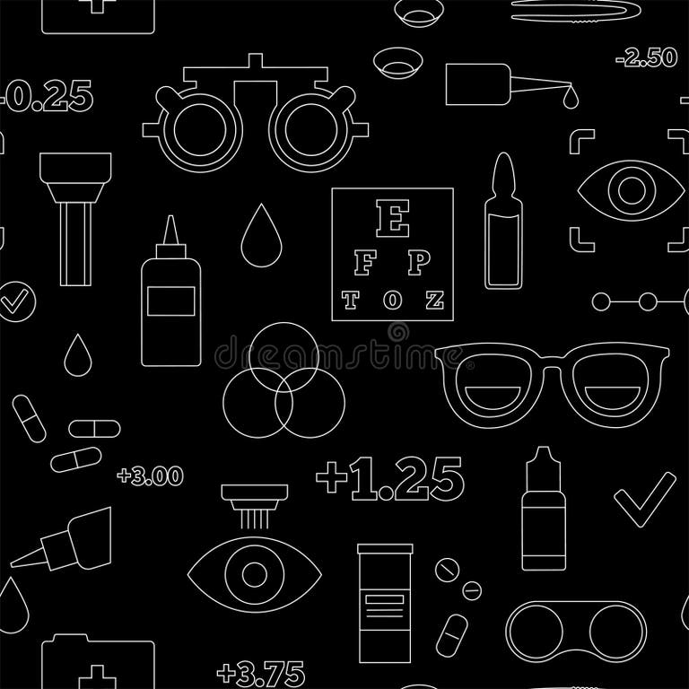 Eyesight Examination Pattern Stock Vector - Illustration of inspection ...