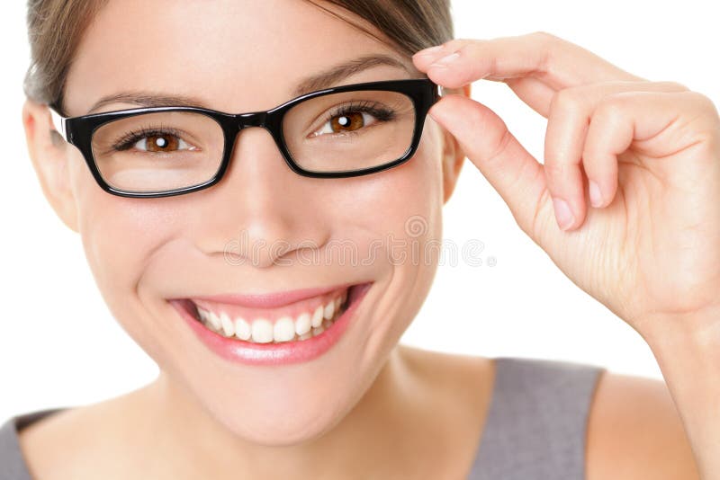 Glasses Eyewear Business Woman Happy Portrait Stock Image Image Of