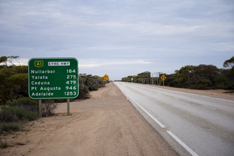 Eyre Highway stock image. Image of country, ceduna, australia - 264735851