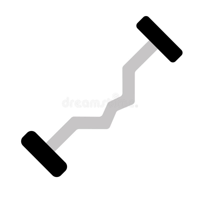 EZ Curl Barbell Icon Flat. Vector Stock Illustration - Illustration of ...