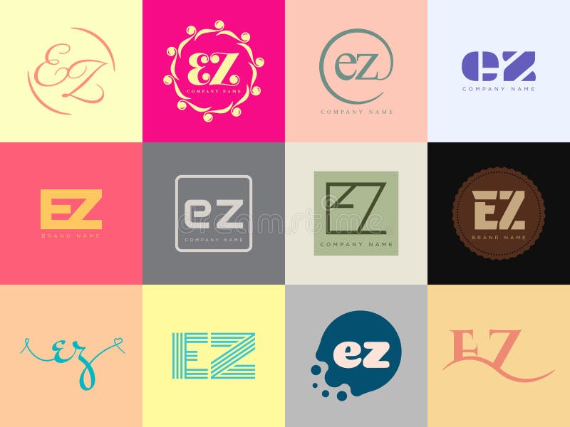 EZ Logo Company Template. Letter E and Z Logotype Stock Vector - Illustration of awesome ...