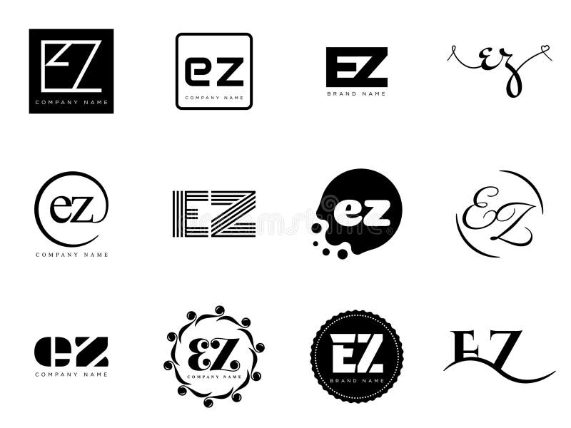 EZ Logo Company Template. Letter E and Z Logotype Stock Vector ...