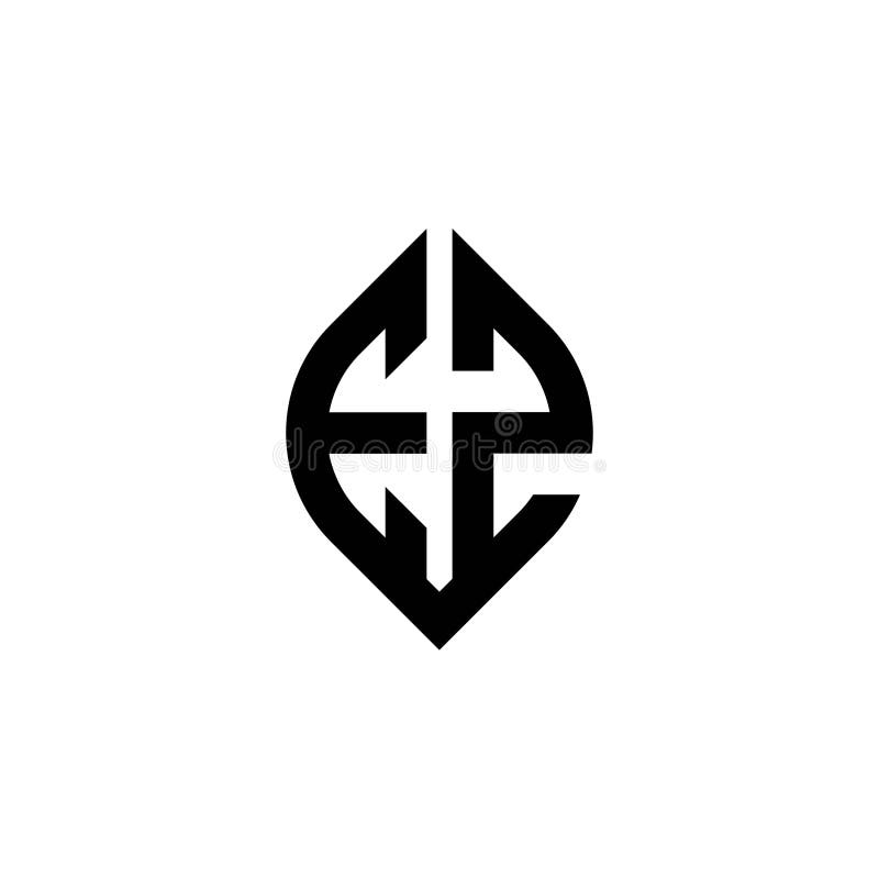 EZ Logo Monogram Geometric Shape Style Stock Vector - Illustration of ...